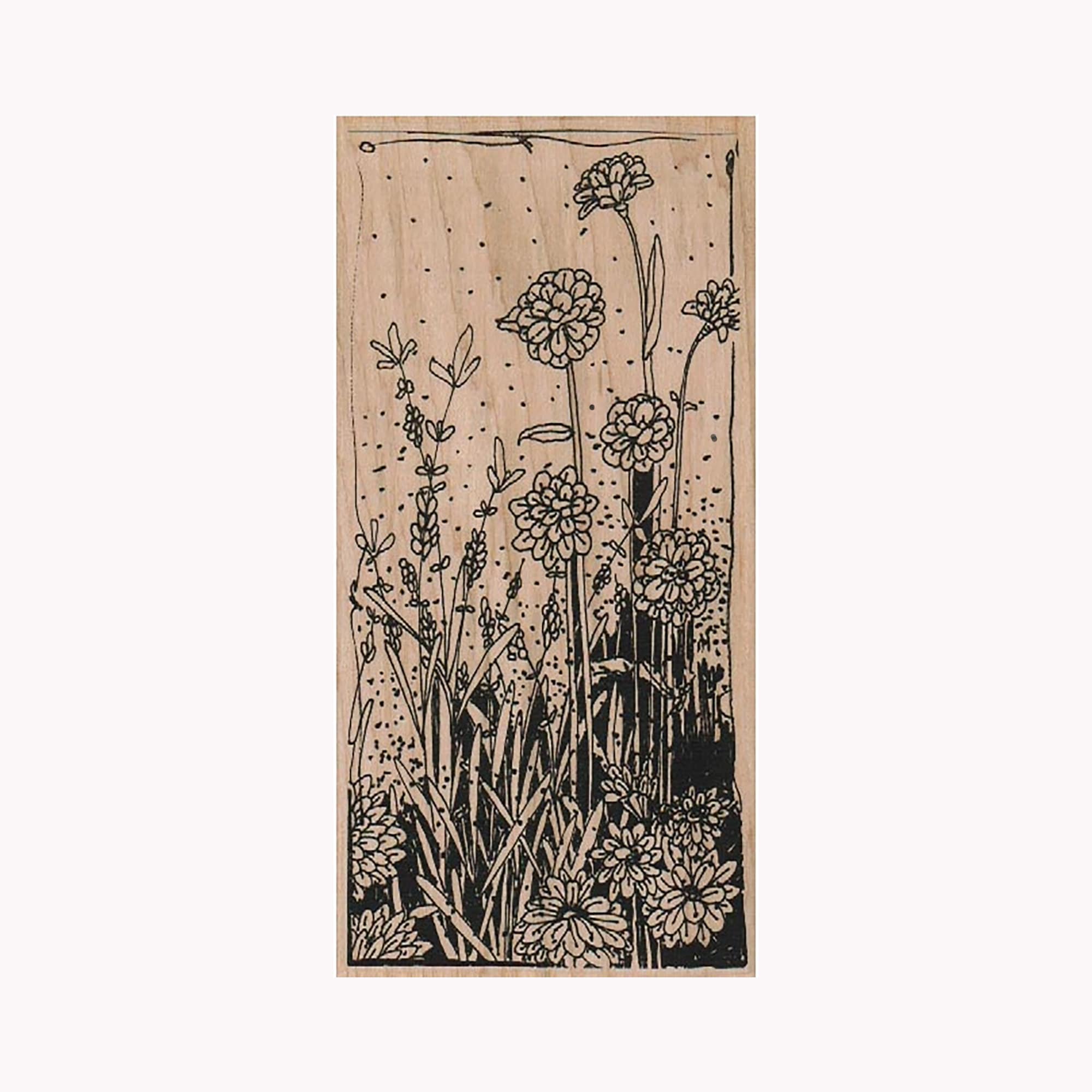 Flower Background RUBBER STAMP Flower Stamp Nature Stamp - Etsy