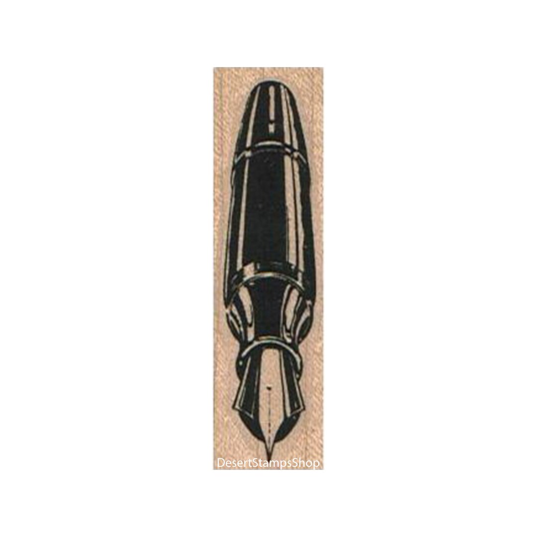 Fountain Pen RUBBER STAMP, Pen Rubber Stamp, Writing Rubber Stamp ...