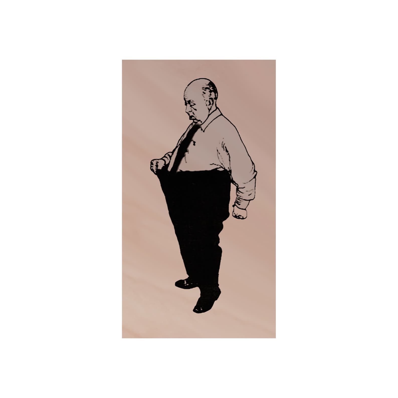 Alfred Hitchcock Funny RUBBER STAMP, Hitchcock Film Stamp, Man Losing ...