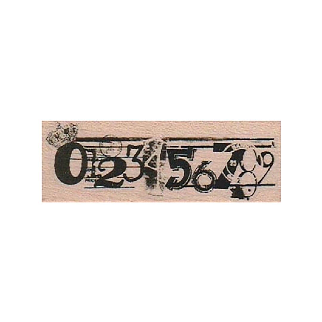 Number Strip RUBBER STAMP, Numbers Stamp, Numerical Stamp, Mixed Media ...