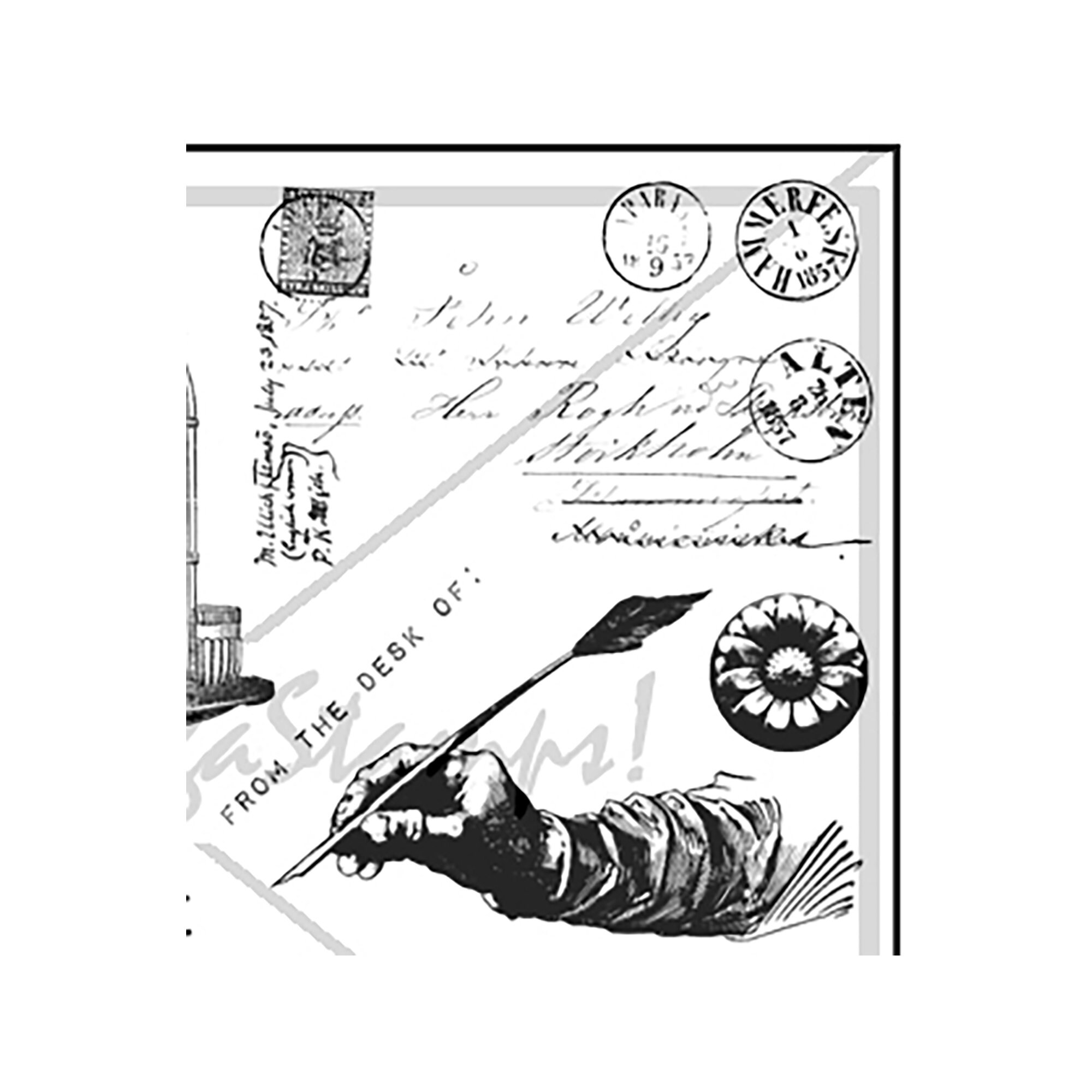 Vintage Collection Unmounted Rubber Stamp Plate, Bird Cage, Postmarked ...