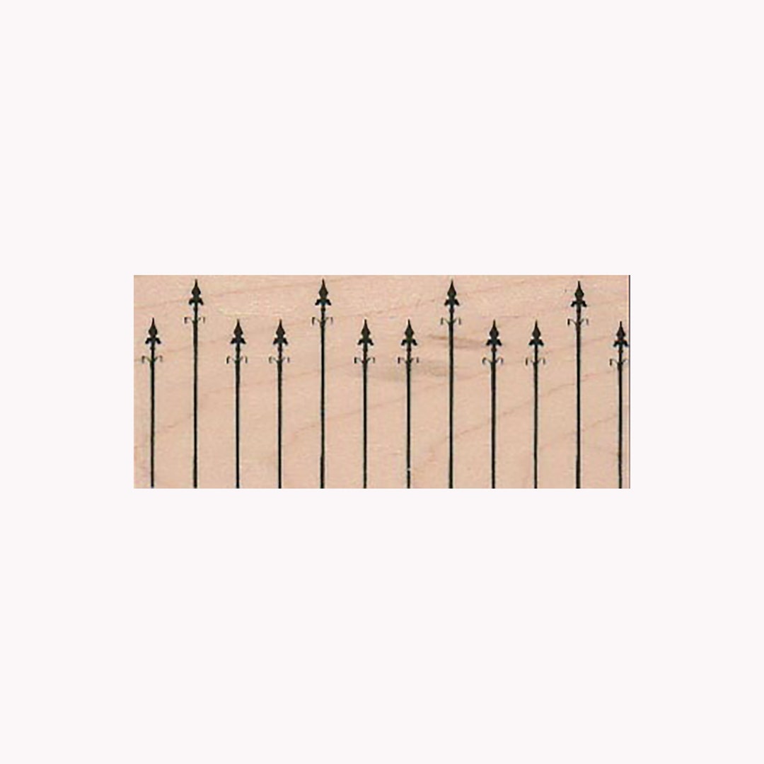 Spiked Fence RUBBER STAMP, Halloween Stamp, Spooky Fence Stamp, Fence ...