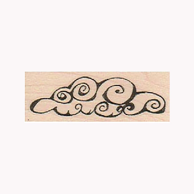 Whimsical Cloud RUBBER STAMP, Cloud Stamp, Sky Stamp, Background Stamp ...