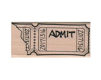 Admit One Rubber Stamp - Etsy