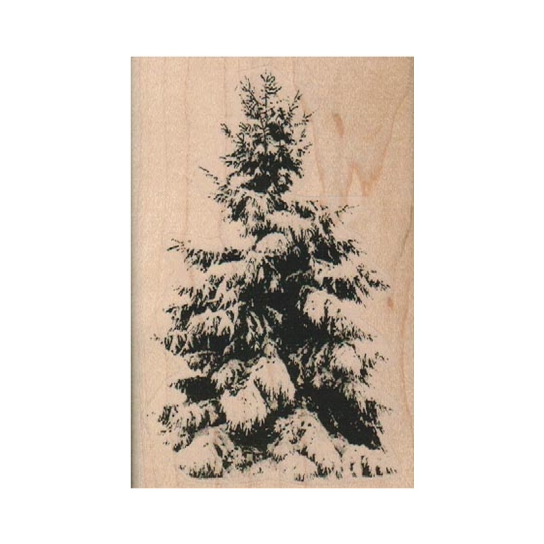 Christmas Tree RUBBER STAMP, Tree Stamp, Nature Stamp, Outdoor Stamp ...