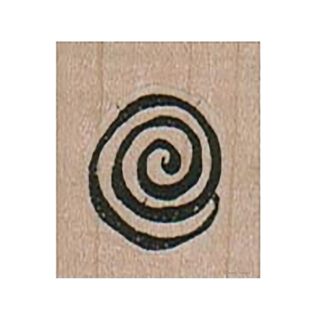 Spiral RUBBER STAMP, Coiled Stamp, Circular Stamp, Circling Stamp ...