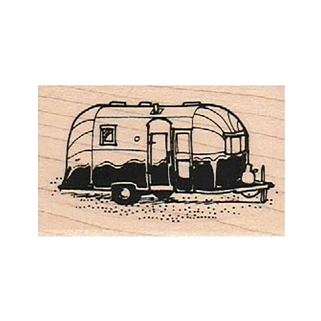 Airstream Trailer RUBBER STAMP, Camping Stamp, Camper Stamp, Camp Stamp ...