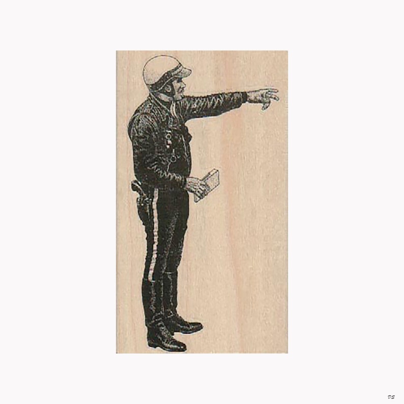 Policeman Pointing RUBBER STAMP Police Stamp Cop Stamp - Etsy
