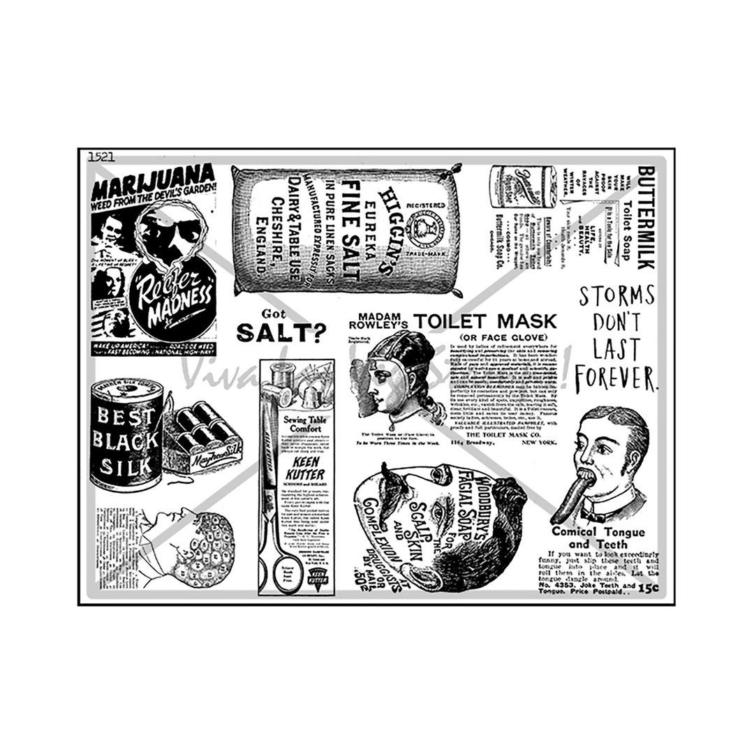 Vintage Advertisement Collection Unmounted Rubber Stamp Plate, Ads ...