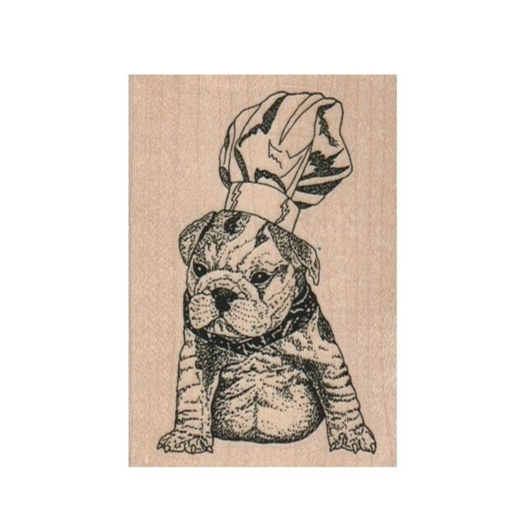 Dog With Chef Hat RUBBER STAMP, Dog Stamp, Puppy Stamp, Funny Dog Stamp ...