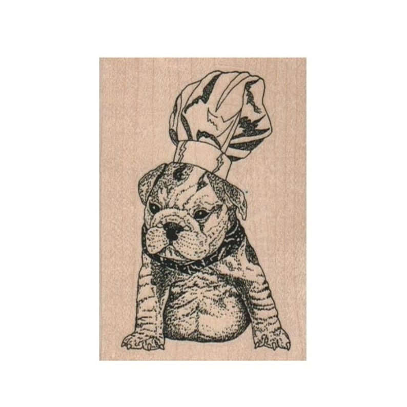 Dog With Chef Hat RUBBER STAMP Dog Stamp Puppy Stamp Funny - Etsy