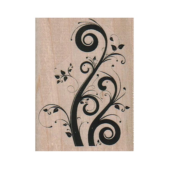Swirl Rubber Stamp Swirling Stamp Design Stamp Mixed Media | Etsy