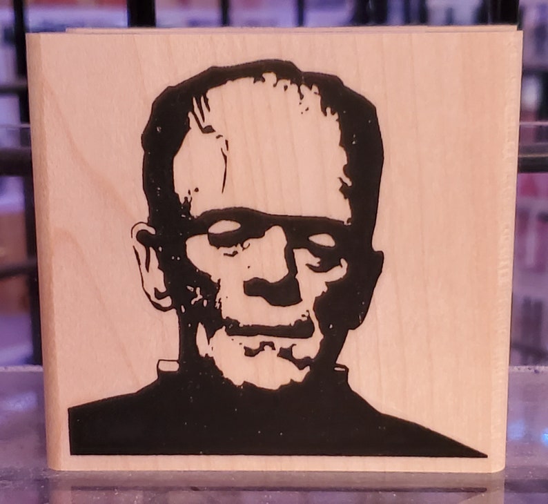 Frankenstein's Monster RUBBER STAMP Halloween Stamp | Etsy