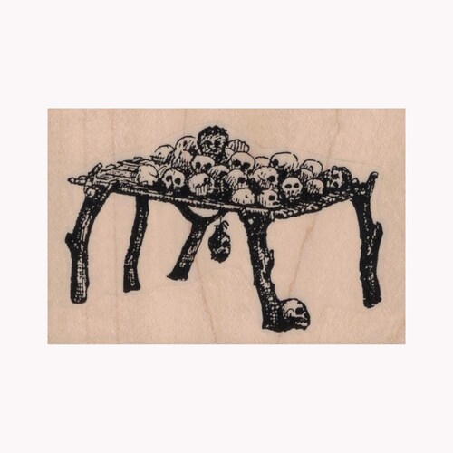 Skeleton Dancing RUBBER STAMP Halloween Stampday of the Dead - Etsy