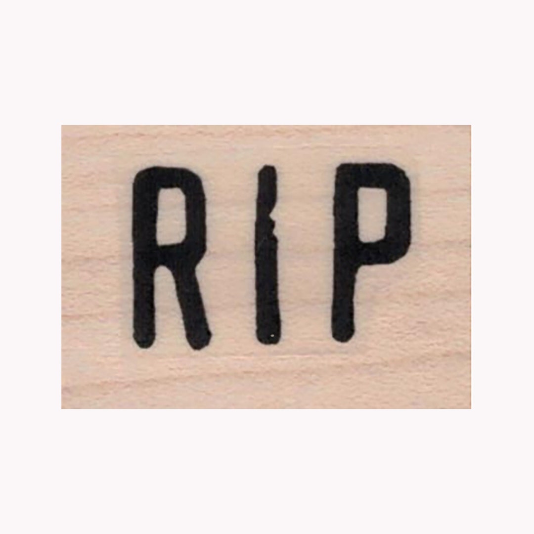 RIP Rubber Stamp, Halloween Stamp, Rest in Piece Stamp, Halloween ...