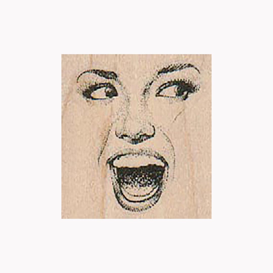 Mouth Open Face RUBBER STAMP, Movie Star Stamp, Hollywood Star Stamp ...