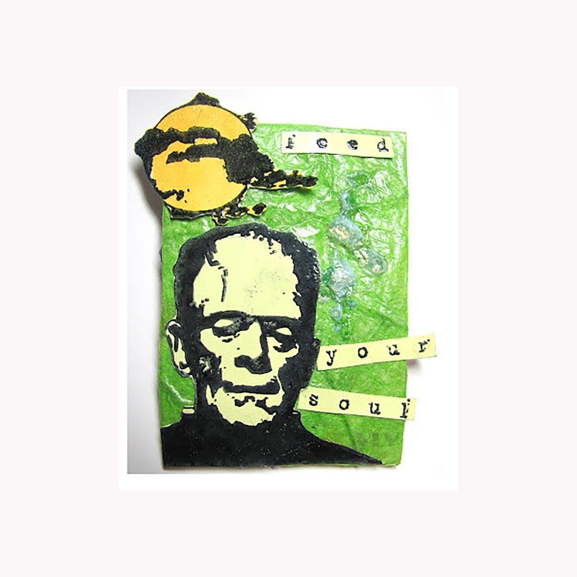 Frankenstein's Monster RUBBER STAMP Halloween Stamp | Etsy