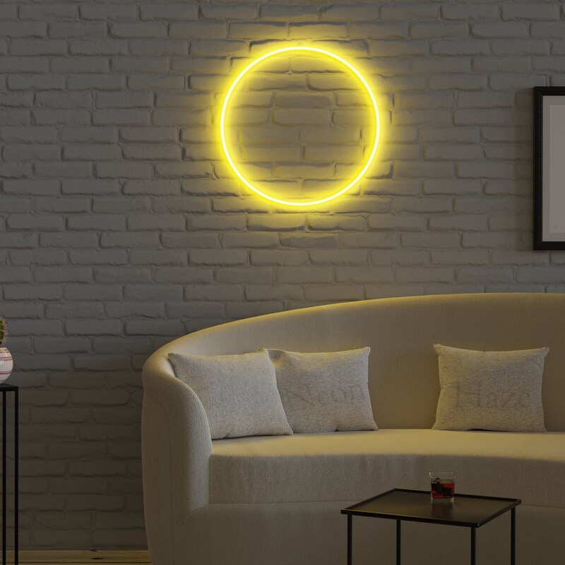 Yellow Circle Art - Etsy