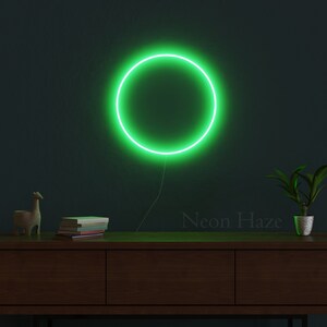 ZEN Circle Neon , Led Neon Light Ring , Cyberpunk Decor , Japanese Enso ...