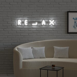 RELAX Neon LED Good Vibes Only Sign Just Relax Led Neon Light 420 Wall ...