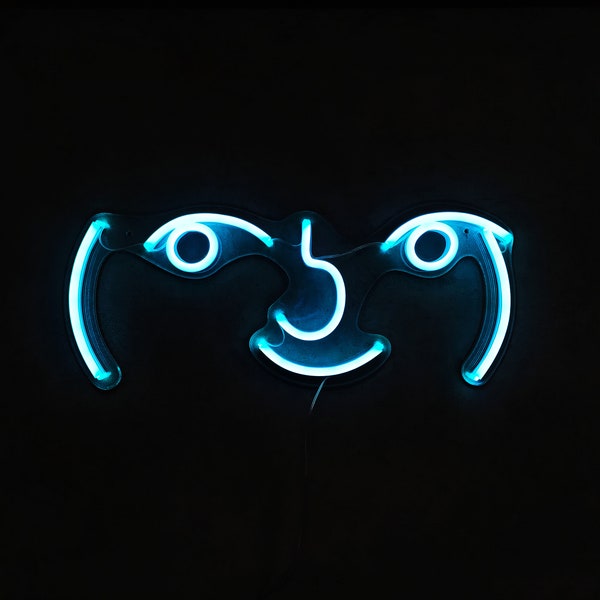 Neon Face Sign - Etsy