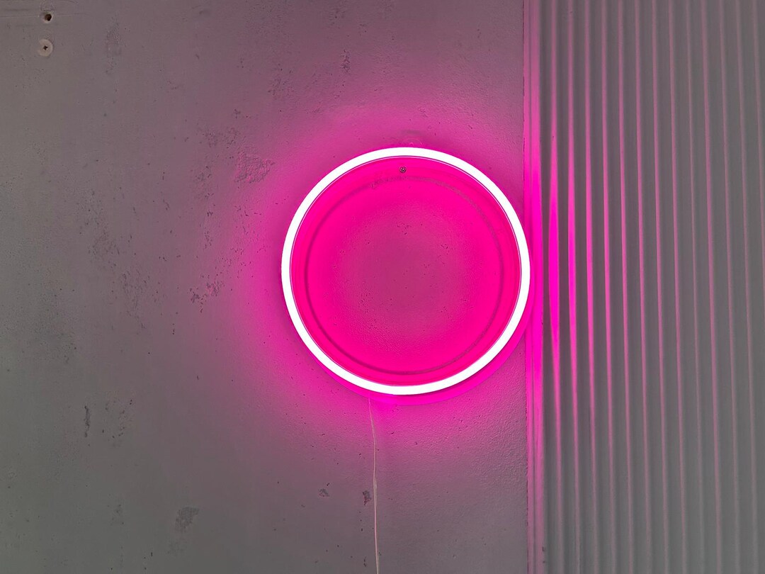 Insegna al neon ZEN Circle: arte murale giapponese cyberpunk Enso ...