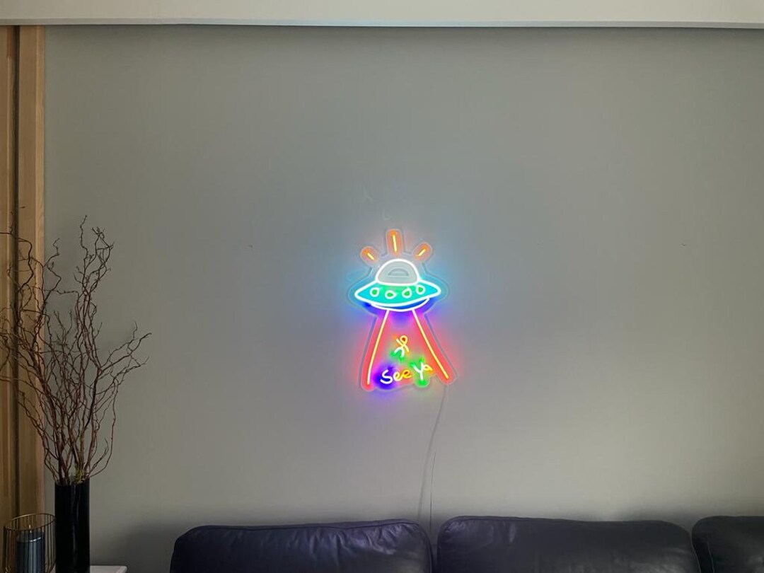 UFO 'see Ya' LED Neon Sign: Area 51 Flying Saucer Lamp - Etsy UK