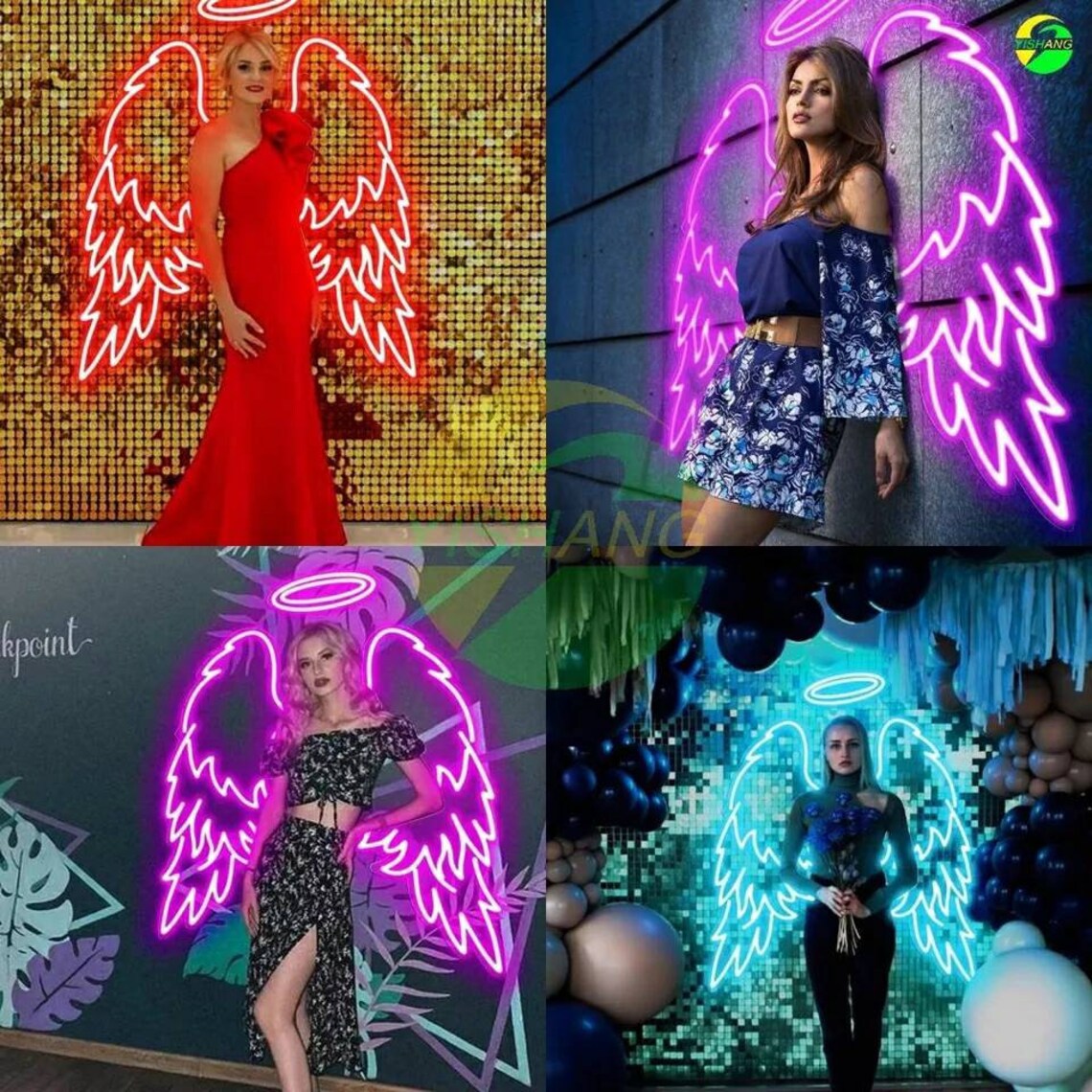 Angel Wings Led Neon Sign - Etsy