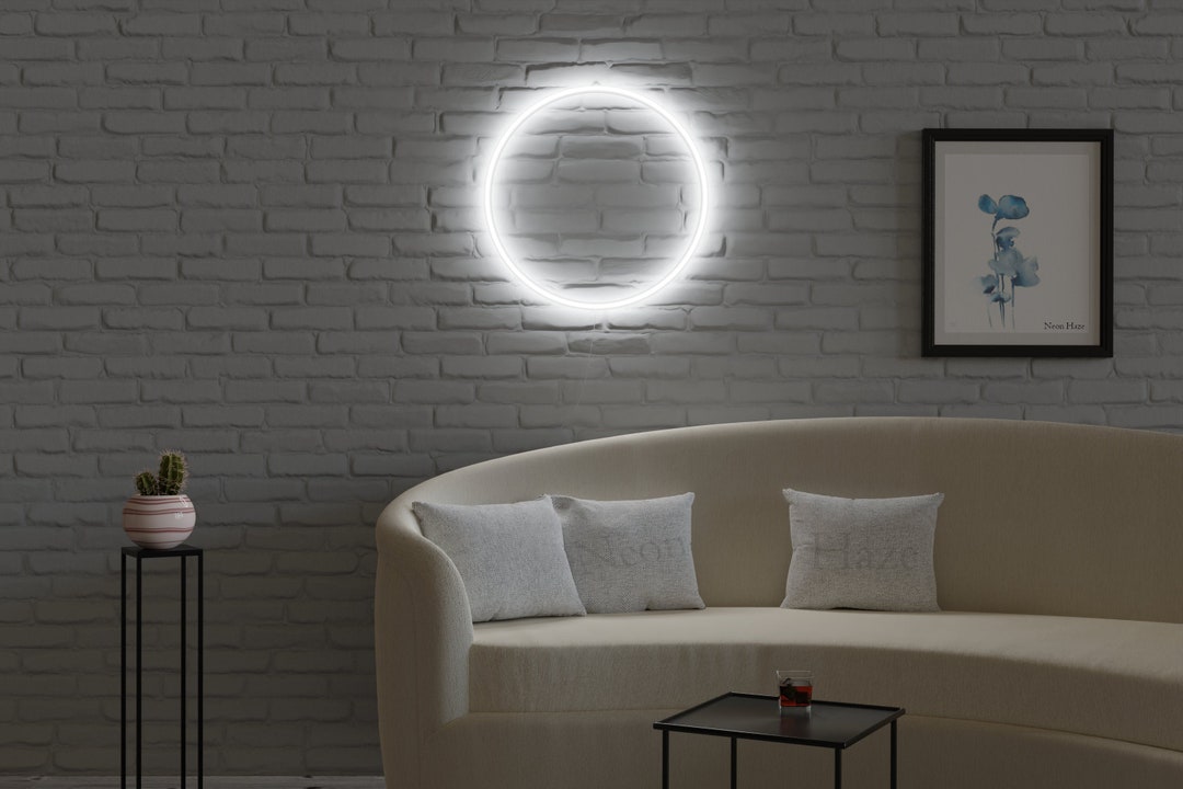 Zen Enso LED Neon - Cool White Minimalist Wall Decoration for Modern ...