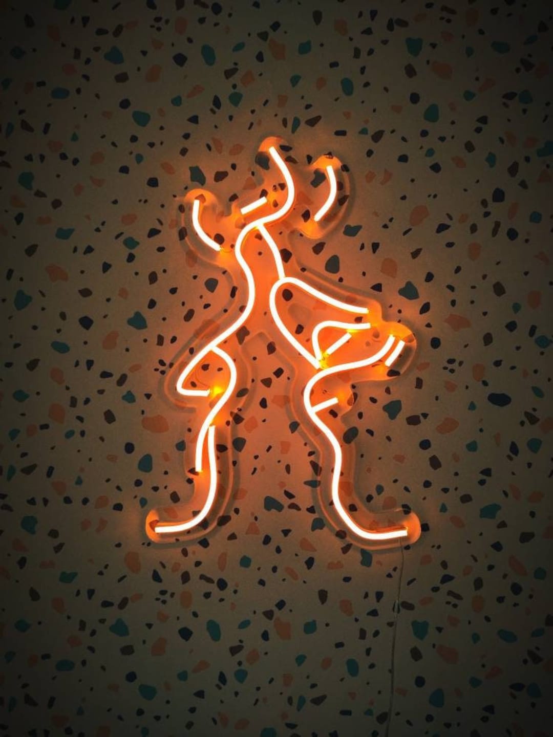 Kiss Neon Sign Wall Art Romantic Decoration Lovers Neon Light Kissing ...