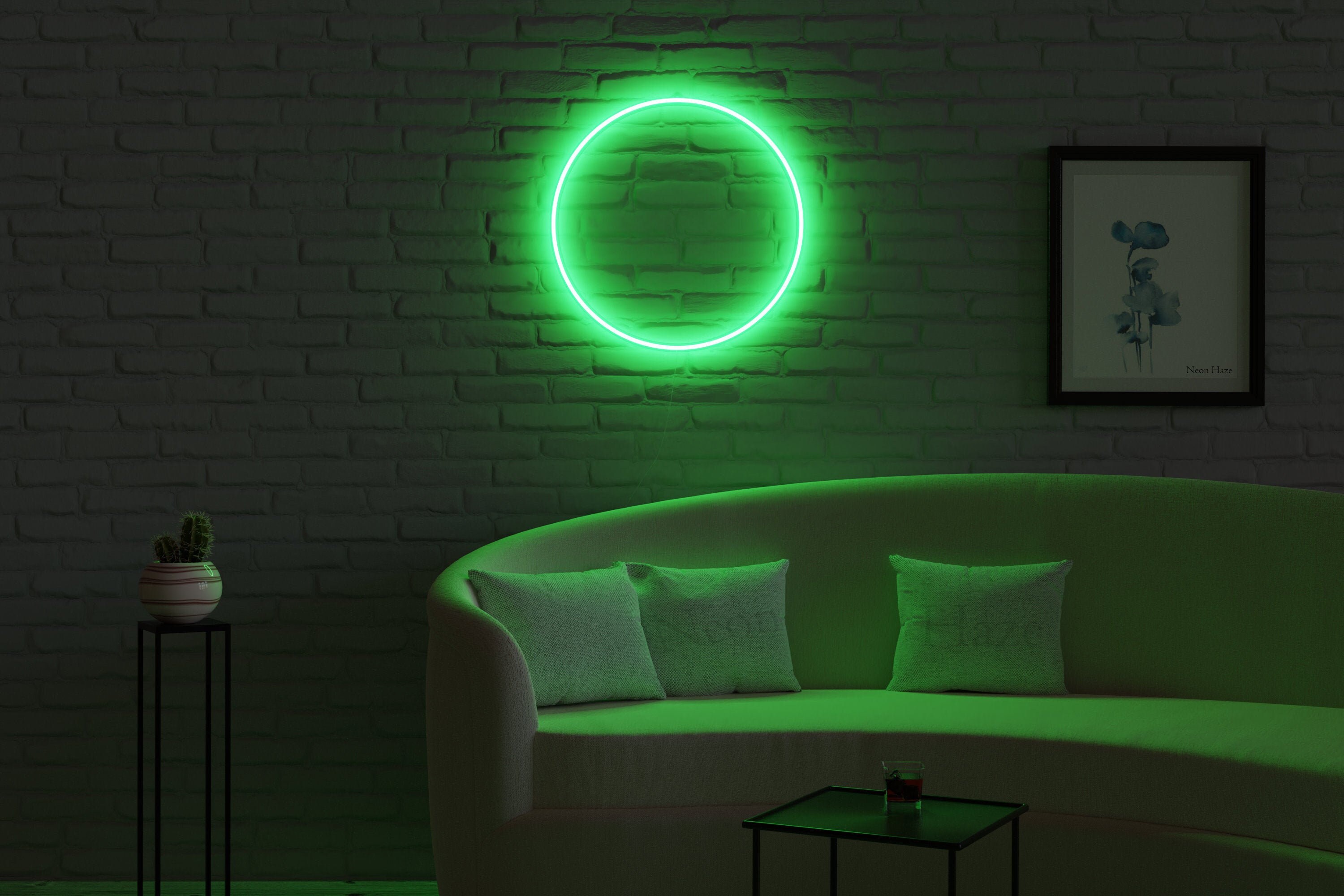 ZEN Circle Neon Led Neon Light Ring Cyberpunk Decor | Etsy