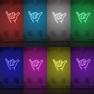 LED Shaka Hand Neon Sign Beach Vibes Decor and Coastal Lighting - Etsy