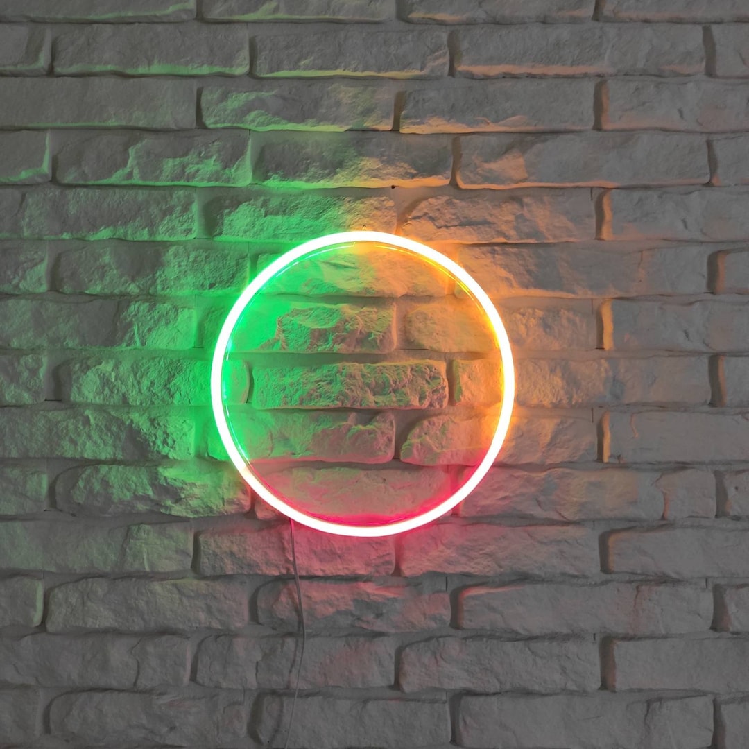 Jamaica Zen Neon Sign: LED Circle, Reggae Rasta Wall Art - Etsy