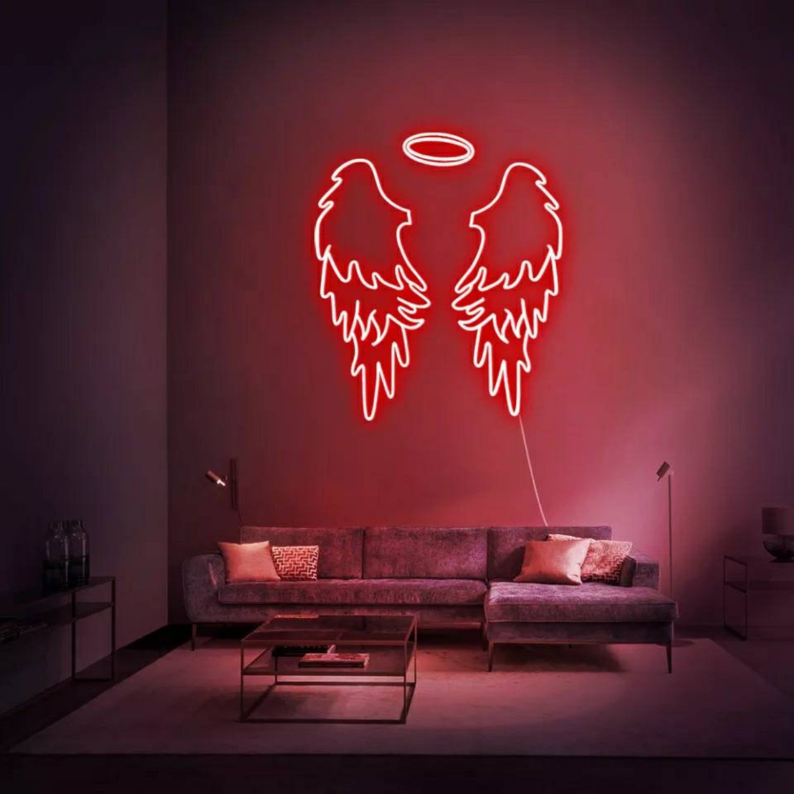 Angel Wings Led Neon Sign - Etsy