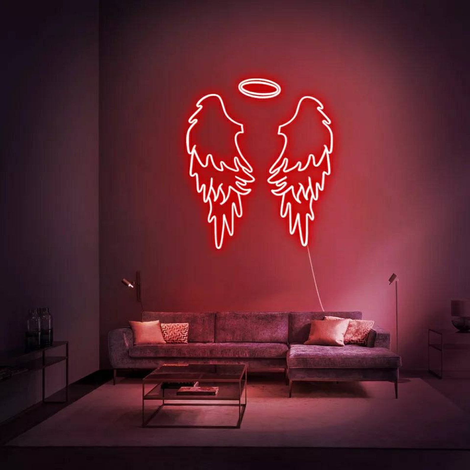 Angel Wings Led Neon Sign - Etsy