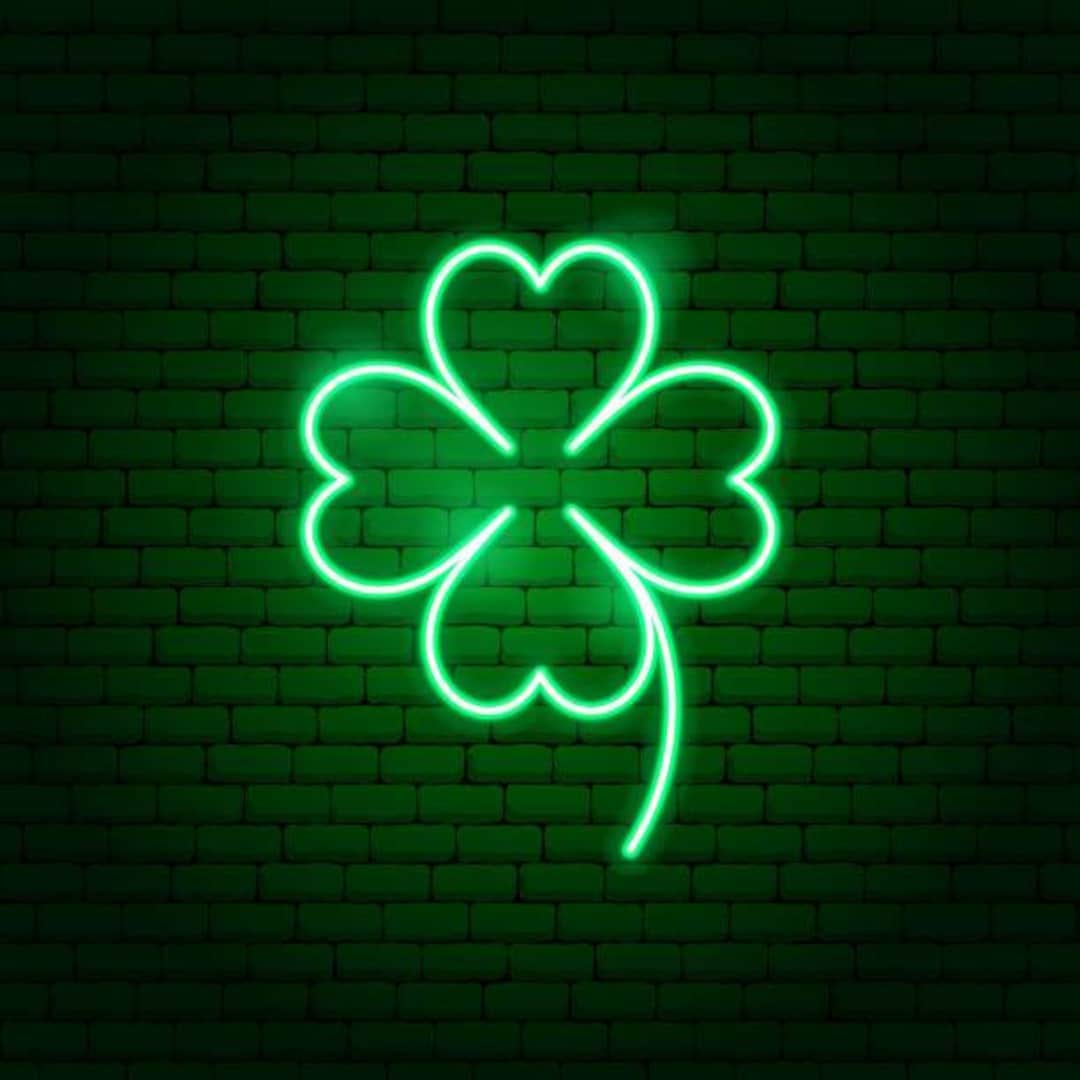 Four Leaf Clover Led Neon Sign, Irish Decor, Lucky Sign, Shamrock ...