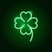 Four Leaf Clover Led Neon Sign, Irish Decor, Lucky Sign, Shamrock ...