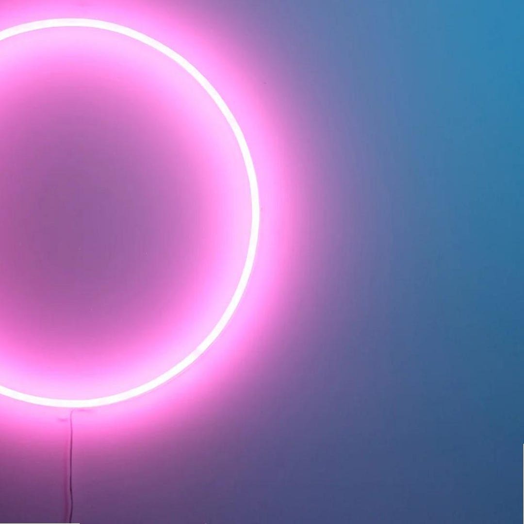 Zen LED Neon - Round Enso Japanese Zen Symbol, Cyberpunk for Home and ...