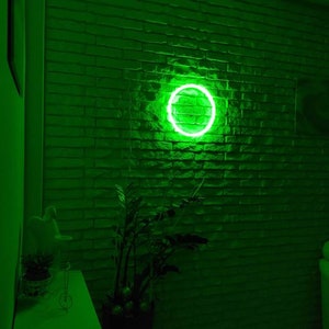 ZEN Circle Neon , Led Neon Light Ring , Cyberpunk Decor , Japanese Enso ...