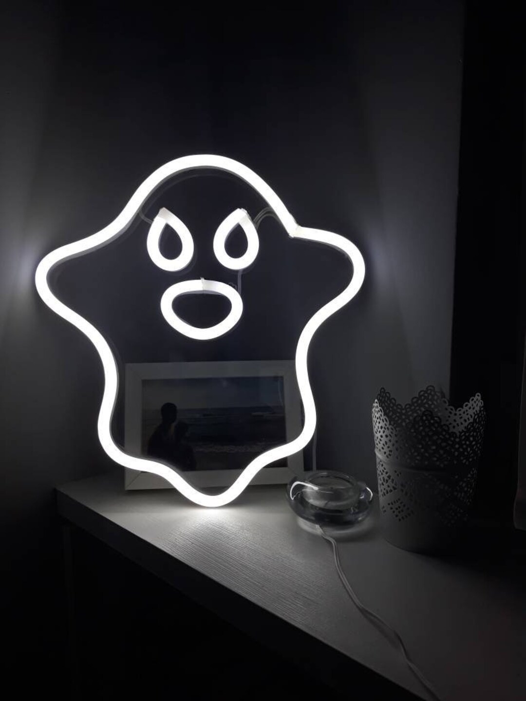 Ghost Led Neon Light, Halloween Decoration, Neon Light, Led Wall Art ...