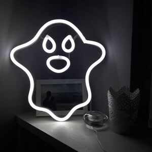 Ghost Led Neon Light, Halloween Decoration, Neon Light, Led Wall Art ...