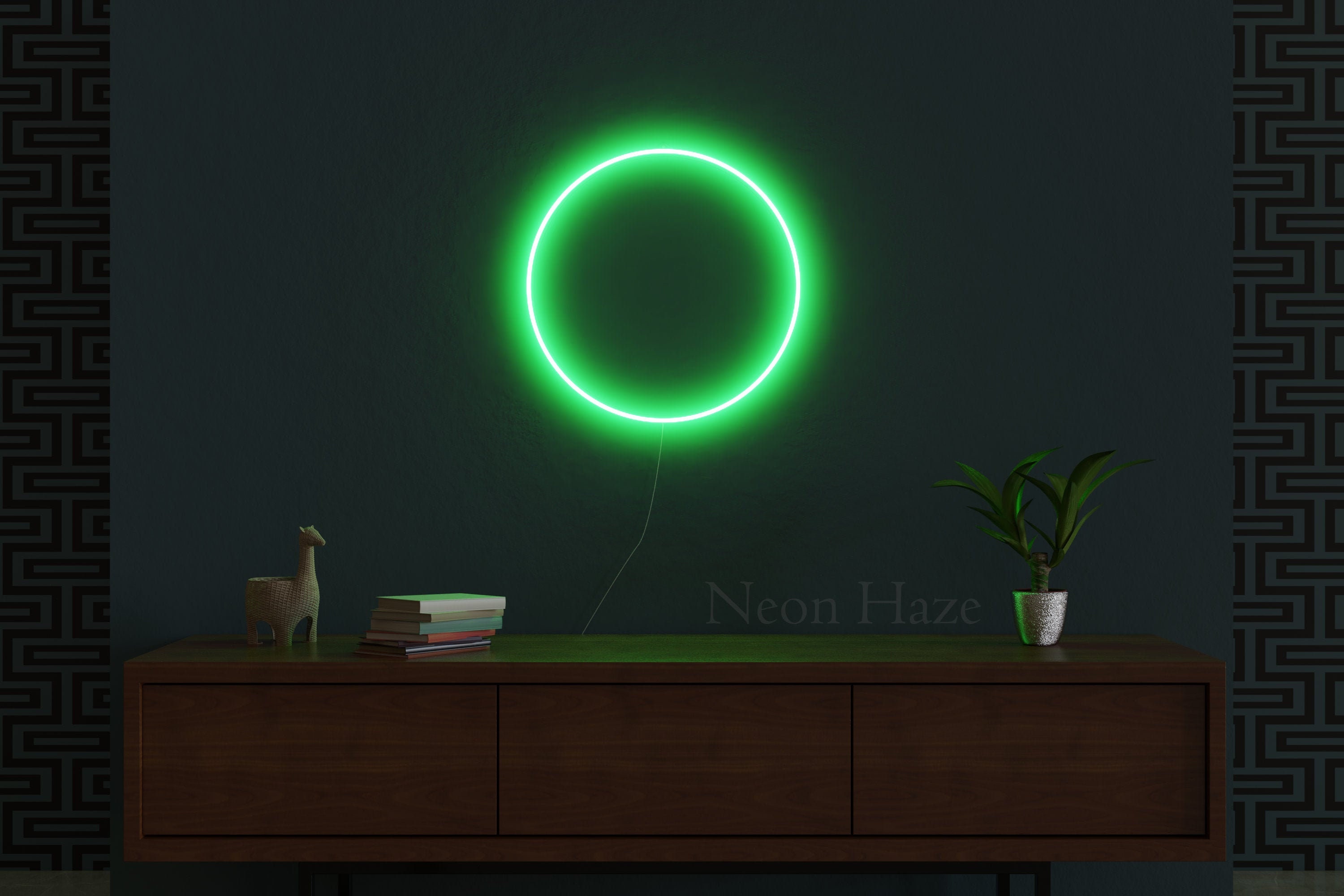 ZEN Circle Neon Led Neon Light Ring Cyberpunk Decor | Etsy