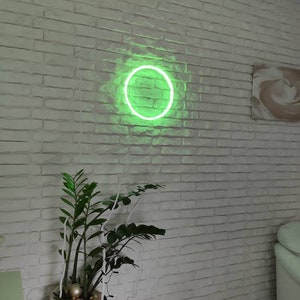 ZEN Circle Neon , Led Neon Light Ring , Cyberpunk Decor , Japanese Enso ...