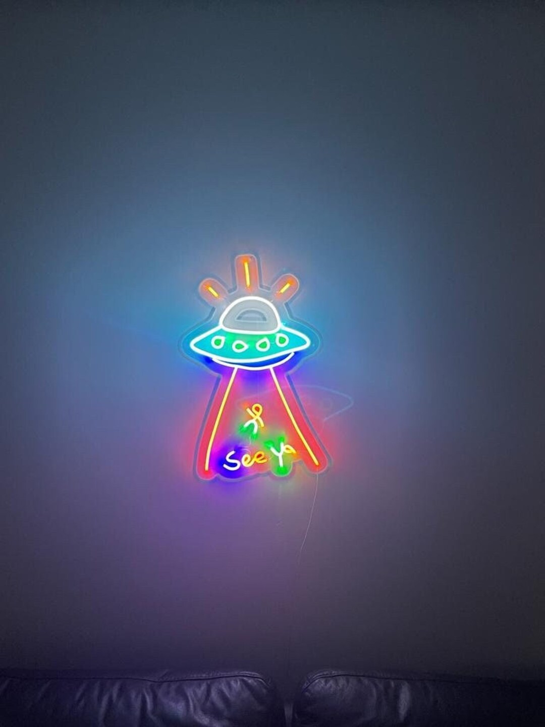 UFO See Ya Neon Sign, Led Neon, Flying Saucer Lamp, I Want to Believe ...