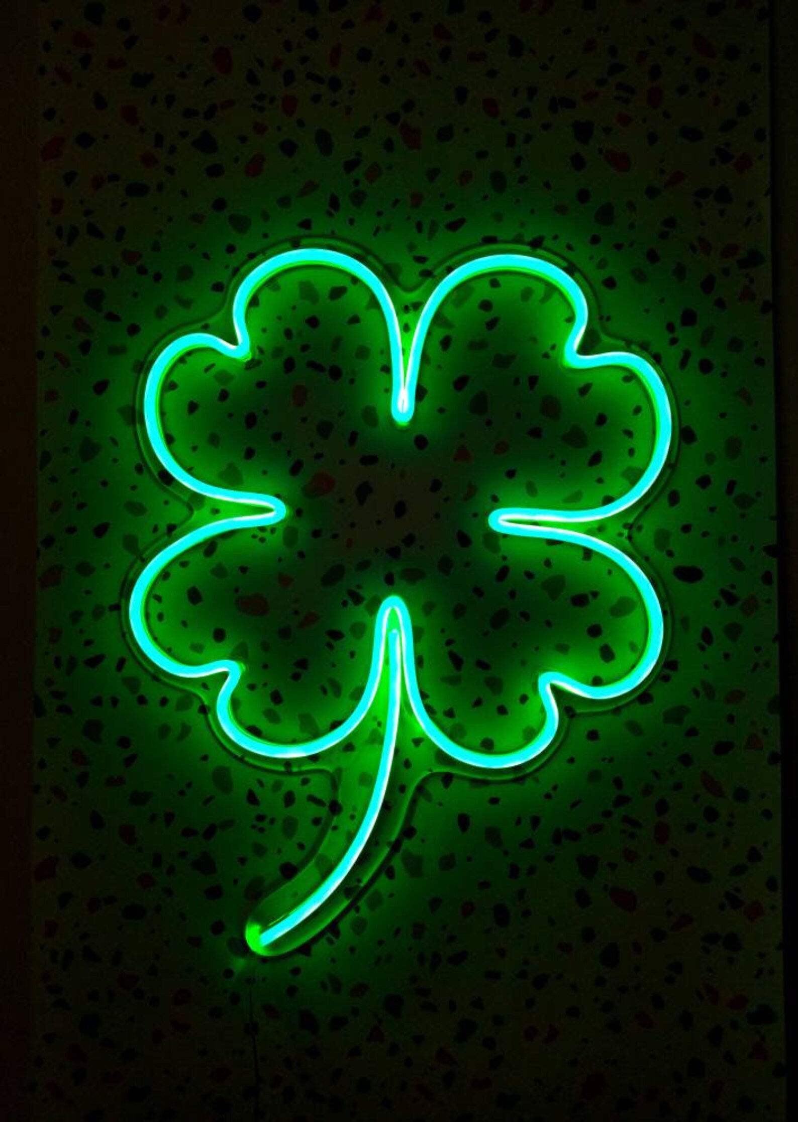 Four Leaf Clover Led Neon Sign Irish Decor Lucky Sign | Etsy