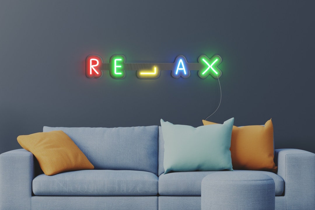 RELAX Neon LED Good Vibes Only Sign Just Relax Led Neon Light 420 Wall ...