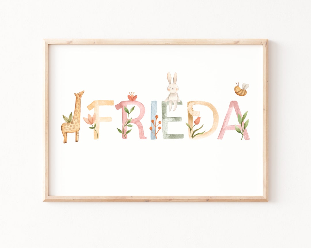 Custom Name Poster | Name Poster | Name Plate | Children's Room ...