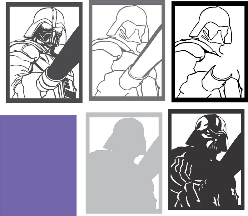 Vader (star Wars) - Layered Design for Cutting - Digital File for Craft ...
