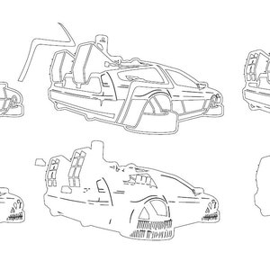 Delorean - Layered Design for Cutting - Digital File for Craft and ...
