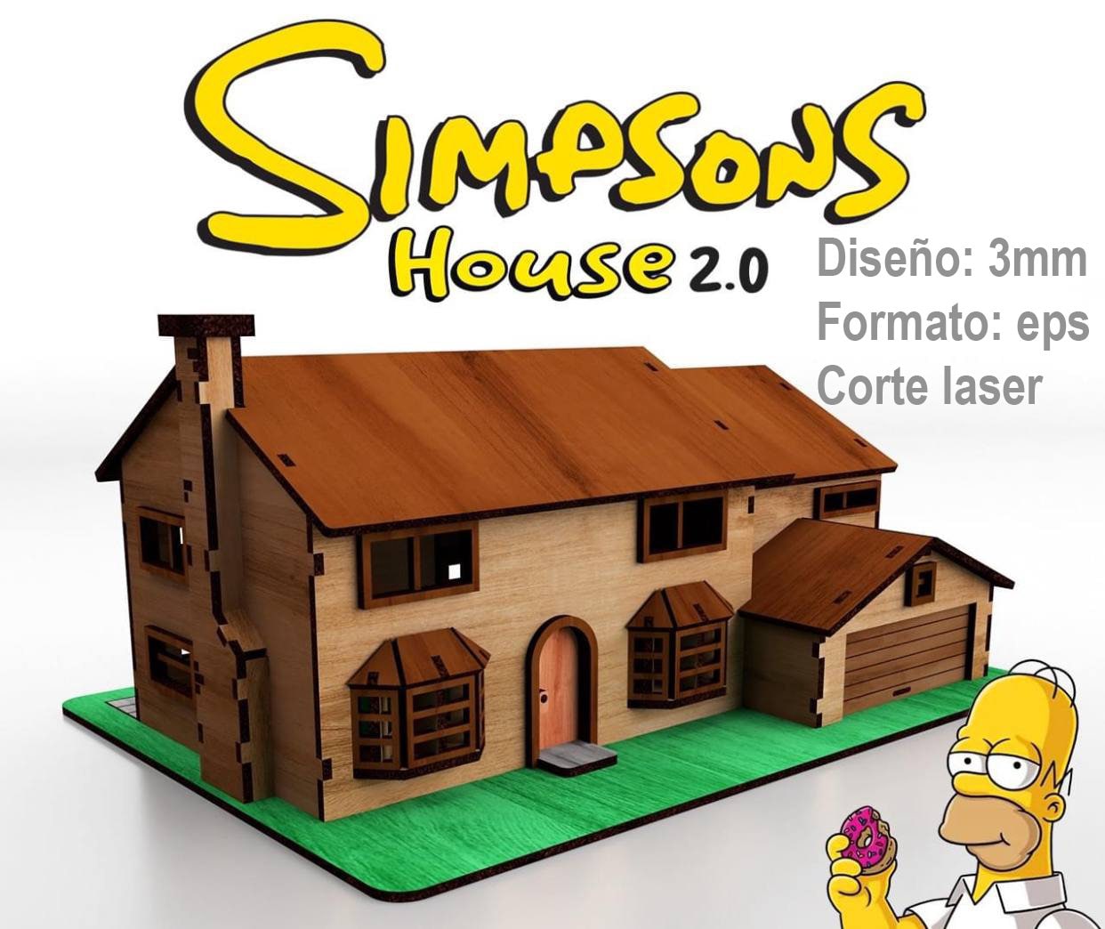 Simpsons House (CDR - Laser Cut) - Etsy